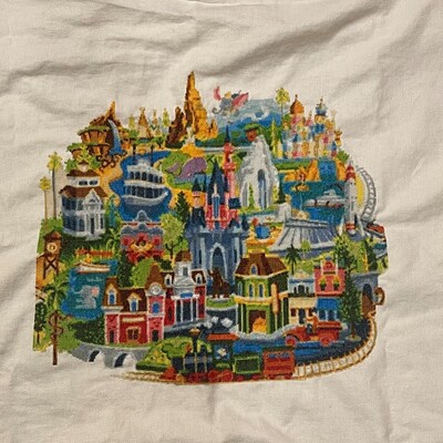 Magic Kingdom Map Art 086 Modern Cross Stitch Pattern Counted Cross ...