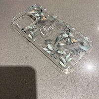 Personalised CLEAR OPAQUE FLORAL Font Phone Case Cover for iPhone 14 13 ...