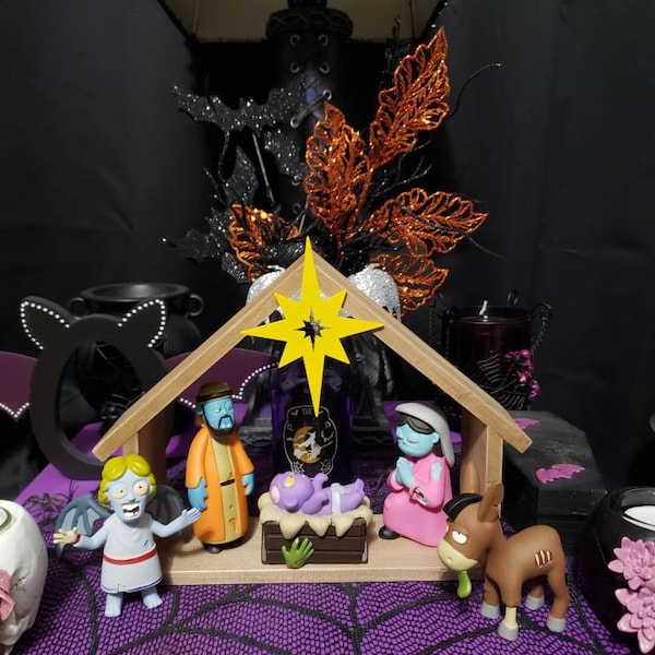 Zombie Nativity Set of 5 Figurines | Resin Christmas Decor | Funny ...