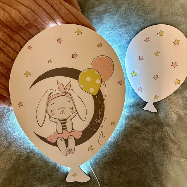 Set of Lamps | Wooden Wall Mounted | Led Lights Decor for Nursery Rooms ...
