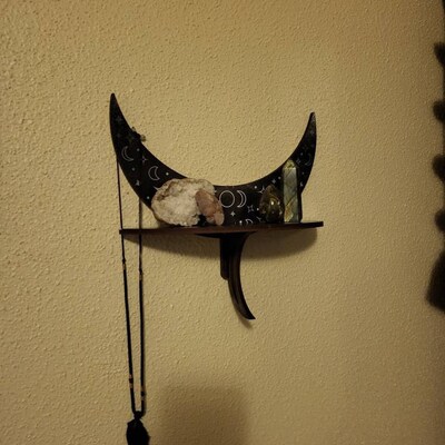 Witch Shelf, Wiccan Shelf, Wiccan Decor, Altar Shelf, Celestial 3moon ...