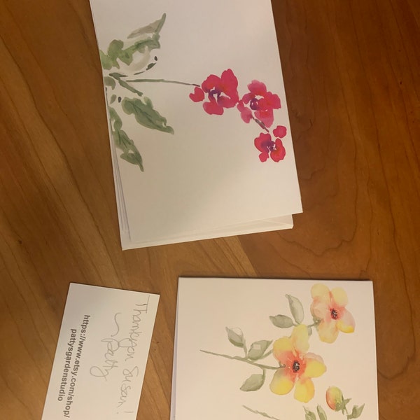 6 English Garden Note Cards, Blank Inside, Assorted Notecard, Set of 6 ...