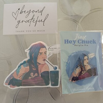 Jinx Vinyl Sticker 3 Variations Arcane Sticker Hey Chuck - Etsy