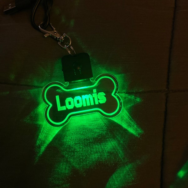 Human Pup Necklace - Light up Dog Tag - Color Changing - Stocking ...