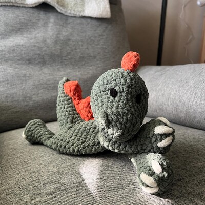 Sleepy Snuggle-saurus Rag Doll Crochet PATTERN / Rag Doll Pattern ...