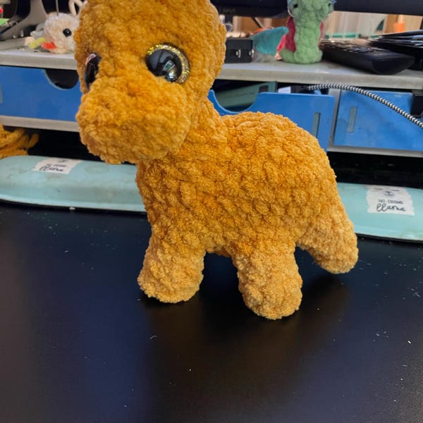 Mini Brontosaurus Crochet Pattern – Low Sew Dinosaur Amigurumi PDF by ...