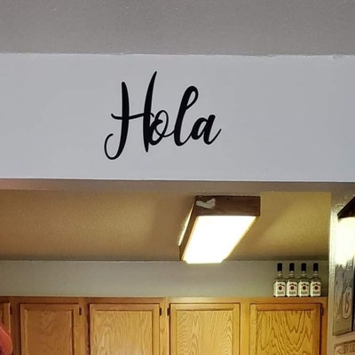 Hola Metal Sign Metal Word Sign Spanish Welcome Decor - Etsy