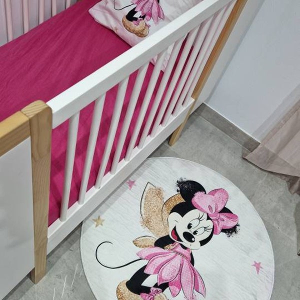 Minnie Mouse Rug,sleeping Minnie Rug,baby Girl Playroom Mat,washable ...