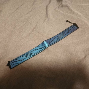 Cyberpunk Necklace, Techwear Jewelry, Leather Choker, Anime Inspired ...