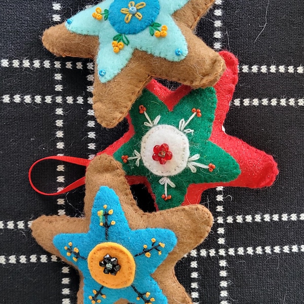 Folk Art Star Sewing Pattern PDF Download to Make Three Different Star ...