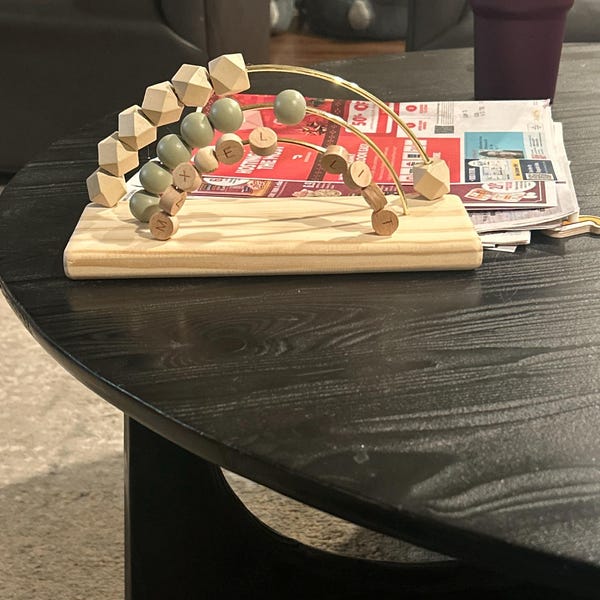 4 Ring-personalized Rainbow Abacus, Nursery Decor Bohemian, Abacus ...