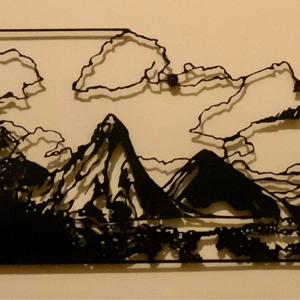 Metal Sculpture Art, Shelf Metal Art, 2D Art, Special Housewarming Gift ...