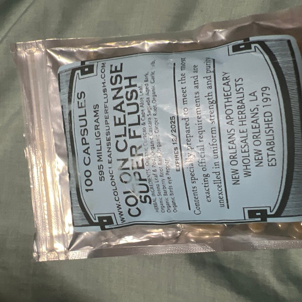 100-colon Cleanse Super Flush Capsules All Organic Zero Fillers or ...