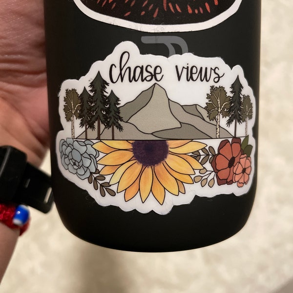 Chase Views Mountain Sticker Hiking Sticker Just Go Explore Sticker ...