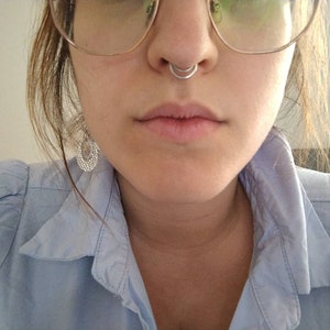 Open Hoop Nose Ring 9K Gold Nose Ring Nostril Piercing Hoop - Etsy UK