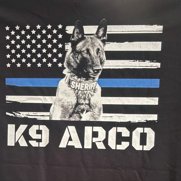 Police K9 Shirt, Custom K9 Shirts - Your Dog's Image, Long Sleeve ...