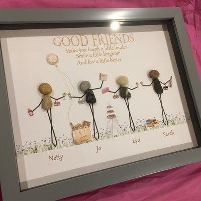 Best Friends Pebble Art Besties Forever Friend Gift Bffs Sisters Pebble ...