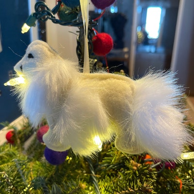 Great Pyrenees Ornament Handmade Christmas Ornament Felt Great Pyrenees ...