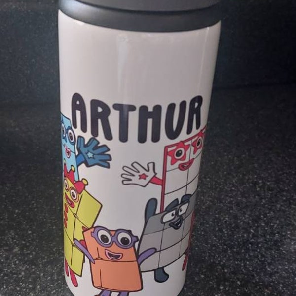 Personalized Numberblocks Water Bottle - Children's Sports Drink Bottle ...