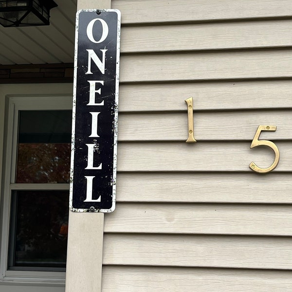 Custom Vertical Sign | Vintage Design | 6 Color Choices | Weatherproof ...