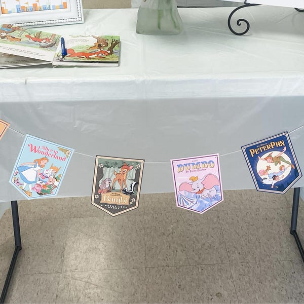 Printable Disney Banner, Disneyland Birthday Party Decoration, Bambi ...