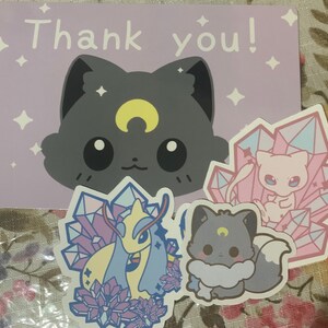 Cute Kawaii Crystal Mew and Mewtwo Pokemon Stickers - Etsy