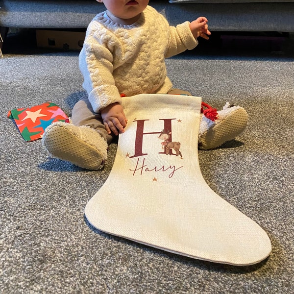 Personalised Christmas Stocking - Christmas Name Stocking ...