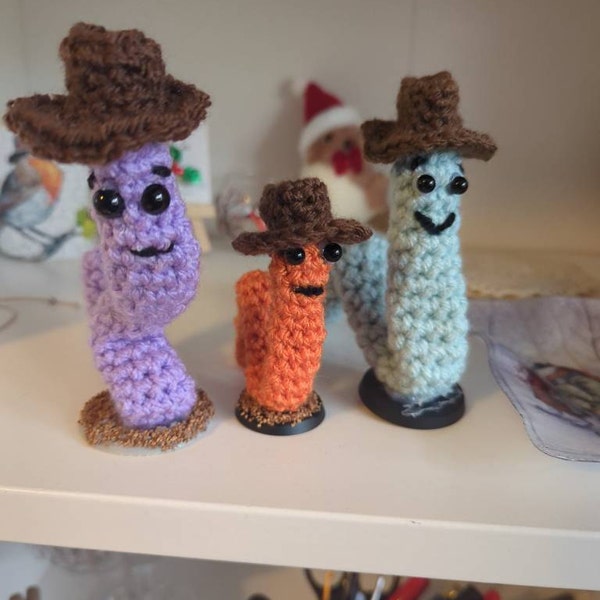 Worm in a Cowboy Hat Amigurumi Pattern PDF - Bug - Stampede - Insect ...