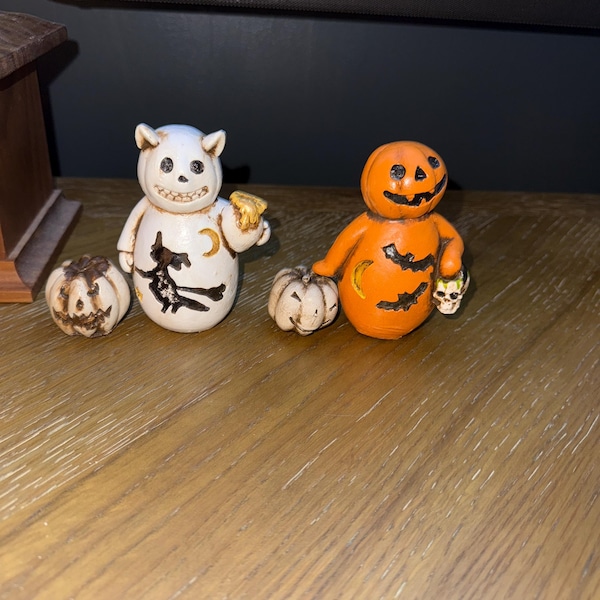 Vintage Style Halloween Garden Statues, Plant Decor - Etsy