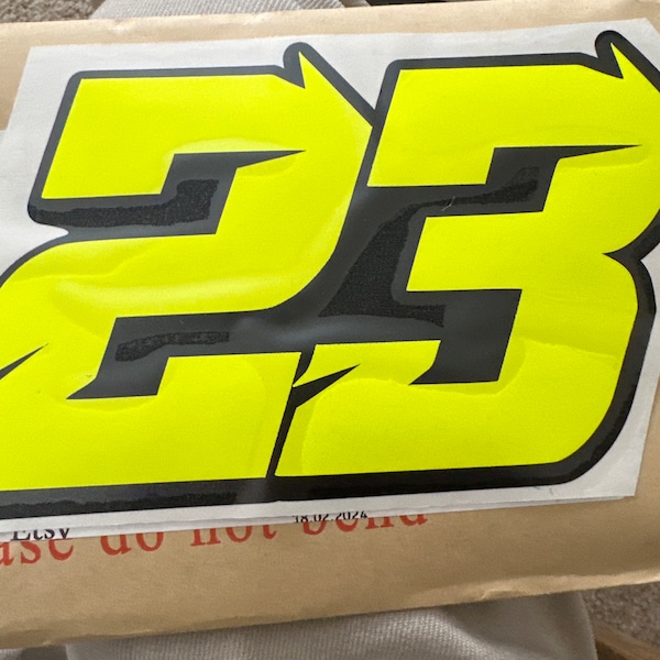 3 X Custom Racing Numbers - Vinyl Stickers Decals - Race Motorcycle ...