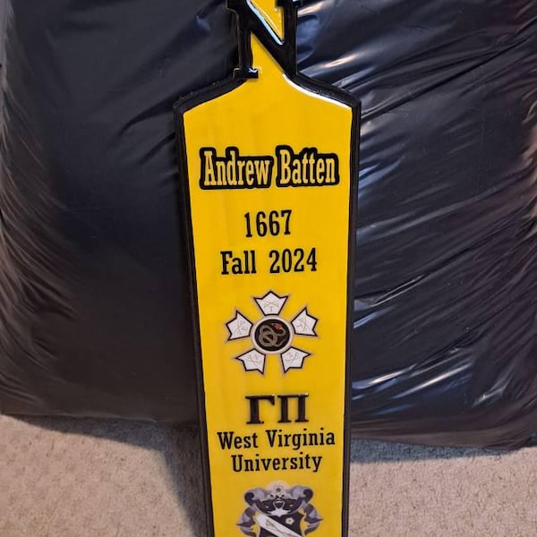 Handcrafted Custom Greek Paddle | Name, Decoration, Sorority Fraternity ...