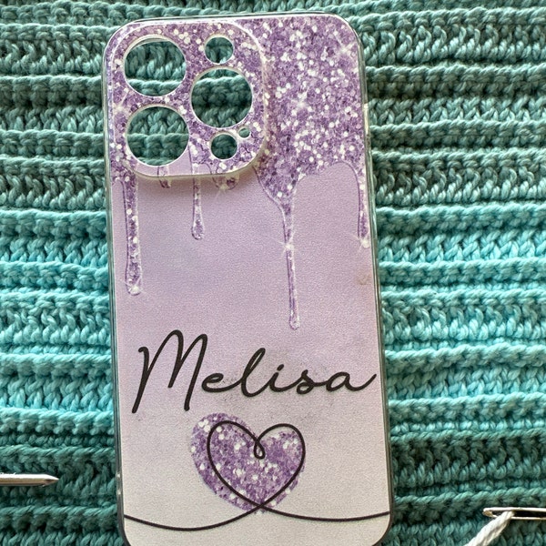 Personalised Phone Case iPhone 13 Shinee Hearts Custom Name Initials ...