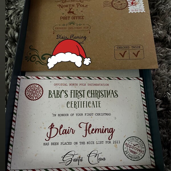 Baby's First Christmas Letter From Father Christmas, Personalised ...