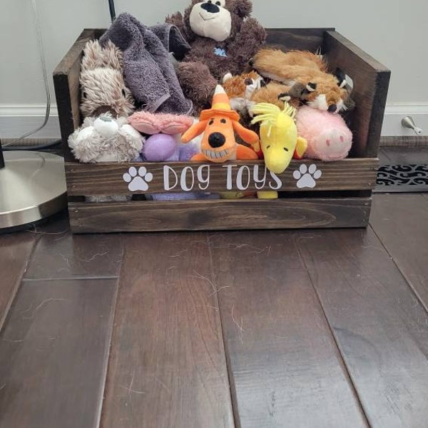 Small Dog Toy Box | Toy Crate | Pet Storage | Pet Toy Crate ...