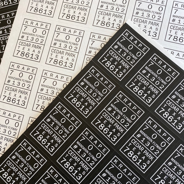 Modern Address Stickers, Return Address Labels, Set of 28 Personalized ...