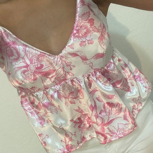 V Neck Peplum Ruffle Cami Top Maggie PDF Pattern - Etsy