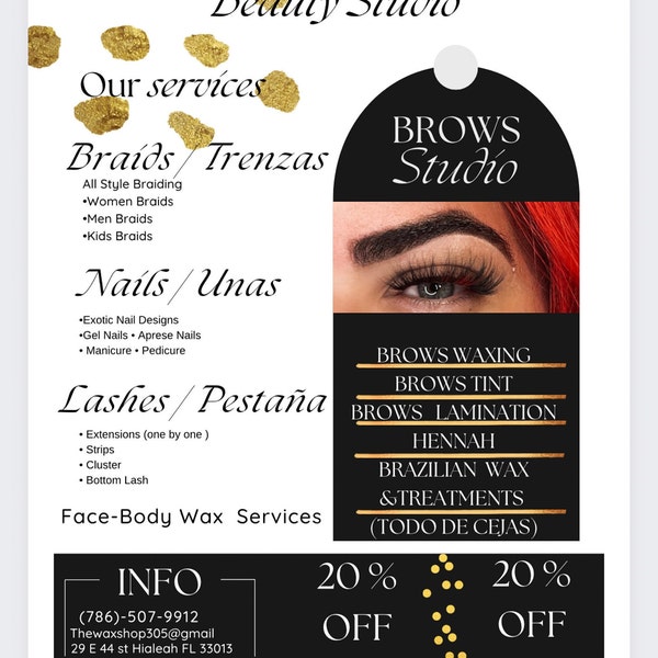 PMU Artist Trifold Brochure Template Permanent Makeup Flyer PMU ...