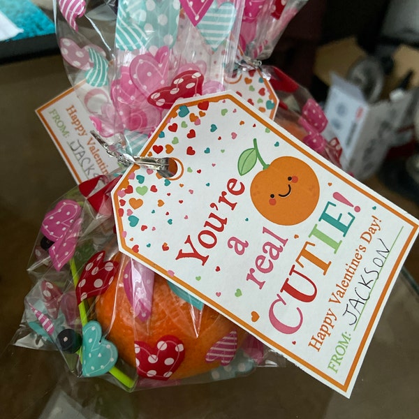 You're a Cutie Valentine Tags, You're a Real Cutie Clementine Tangerine ...