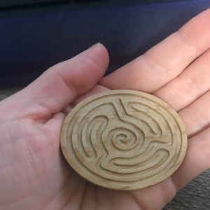 Pocket Labyrinth, Labyrinth Medallion, Labyrinth, Zen Labyrinth, Small ...