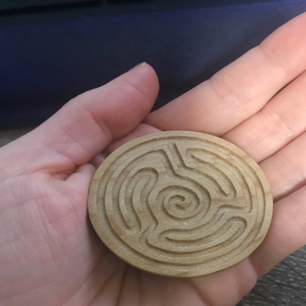 Pocket Labyrinth, Labyrinth Medallion, Labyrinth, Zen Labyrinth, Small ...