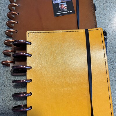 Leather Personalized Discbound Planner Cover - Etsy