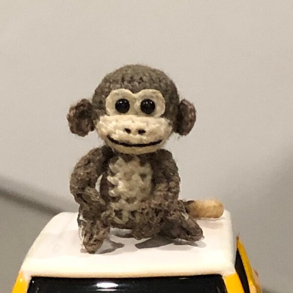 Micro Mini Monkey - Tiny Crocheted Monkeys - Made to Order - Etsy