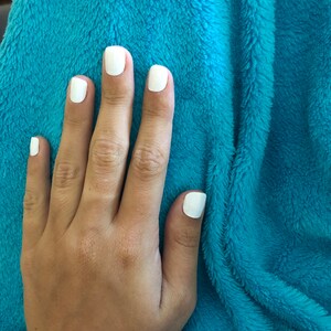 White Nail Wraps 100% Nail Polish Stickers - Etsy