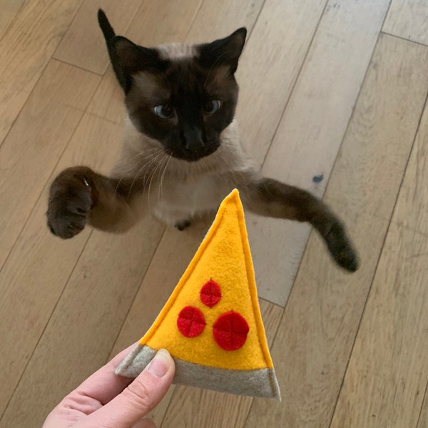 Pepperoni Pizza Slice Catnip Cat Toy - Ready to Ship, Gift for Cat ...