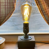 Edison Table Lamp-desk Lamp Steampunk Lamp-rustic Home Decor-gift for ...