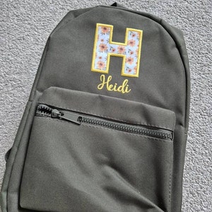 Personalised Toddler Backpack, Embroidered Initial and Name, Small Mini ...
