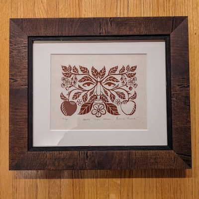 The Beast of Dean II Pine Marten, Original Linocut Print on Handmade ...