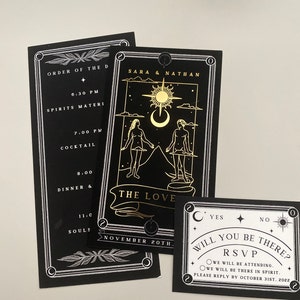 Unique Tarot Card Invitation Personalised Invitation RSVP - Etsy