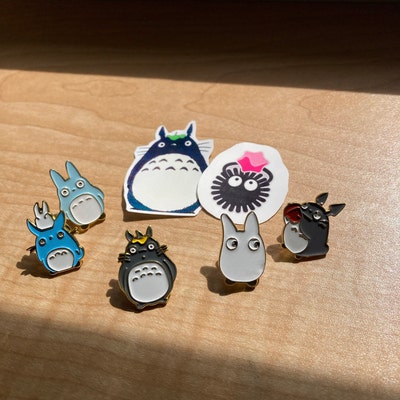 Anime Animation 5pc Pin Set Chibi Chubby Cute Collectible Totoroe Movie ...