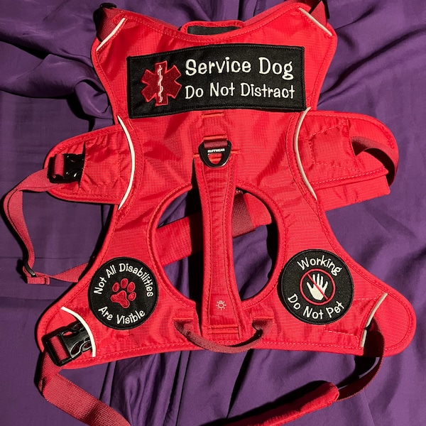 Embroidered 2x6 Patch for Working Dogs With don't Touch Sign and ignore ...